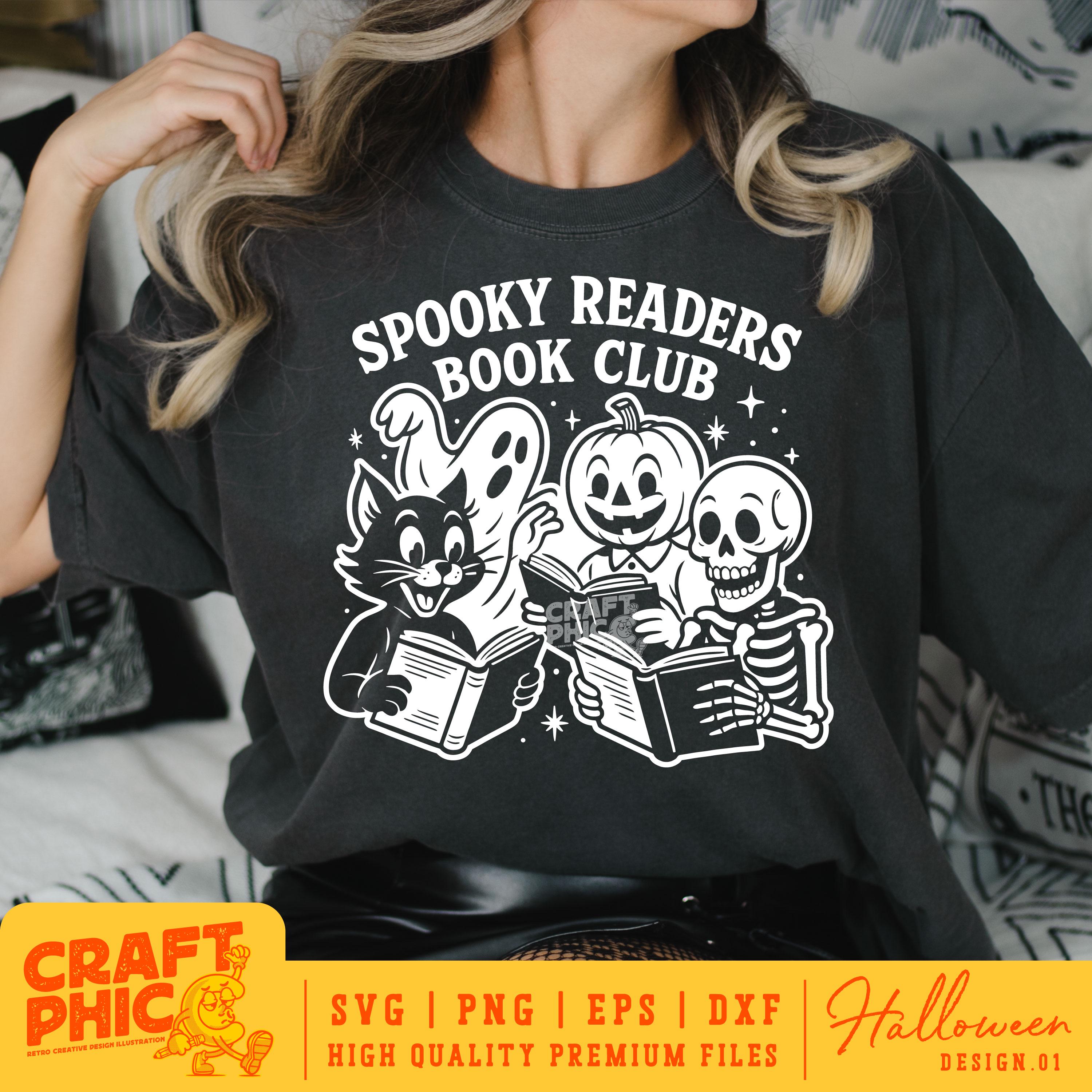 Spooky Readers Book Club Halloween SVG PNG Trendy Halloween Bookish ...