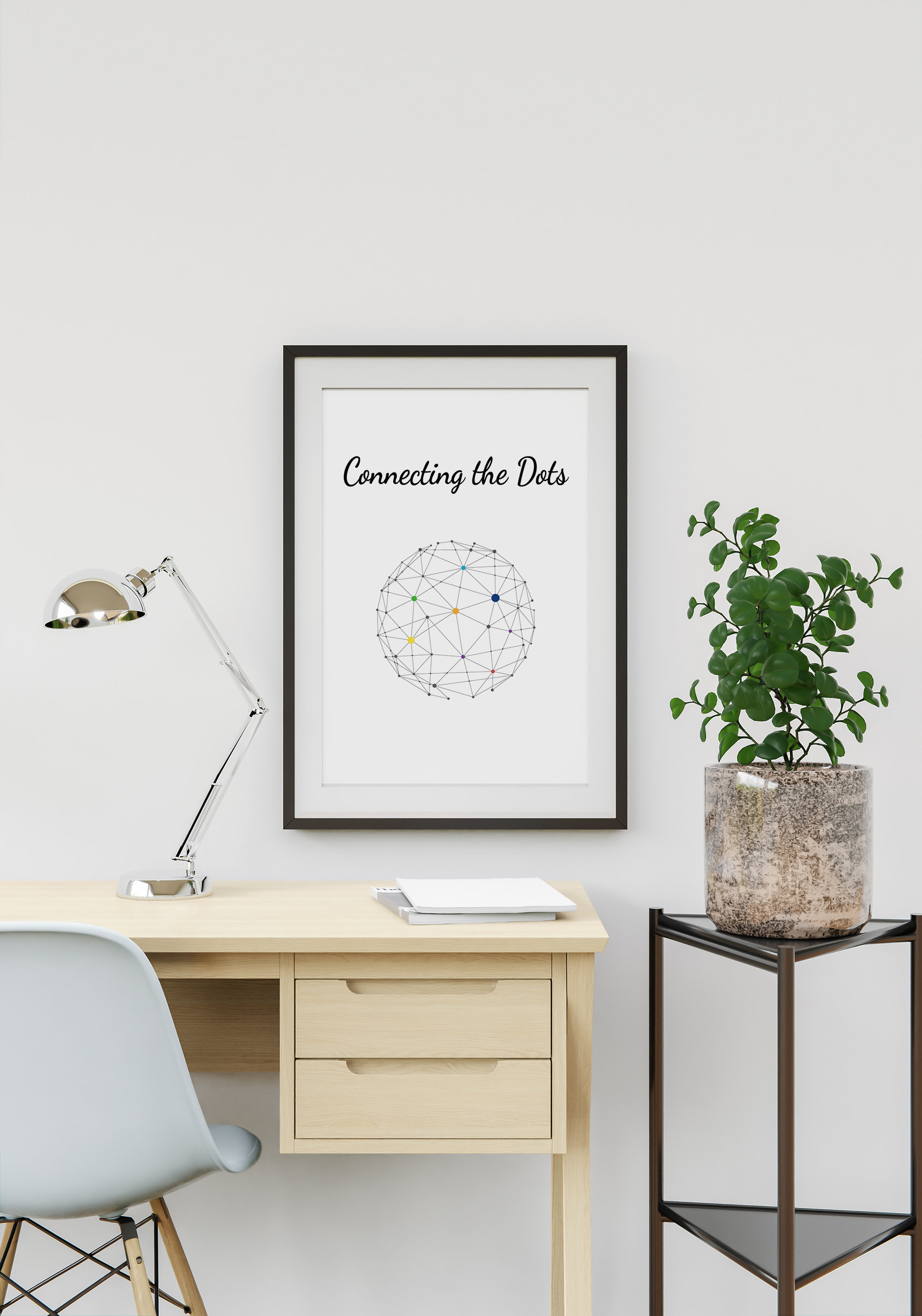 Connecting The Dots Quote Print Printable Motivational Wall | Etsy