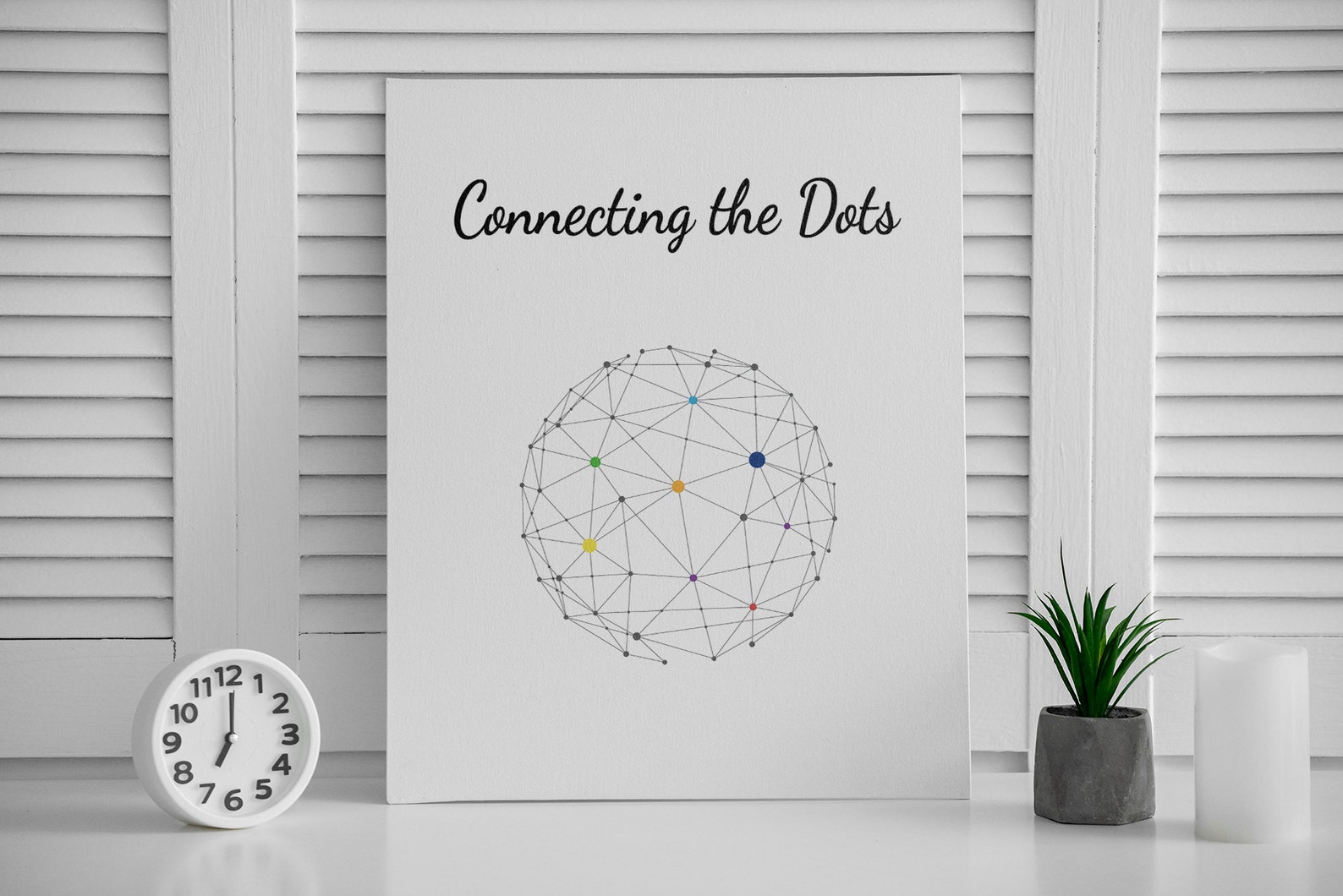 Connecting the Dots Quote Print Printable Motivational Wall - Etsy