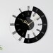 Modern Wall Clock for Living Area, Simply Circle, Transparent Unique ...
