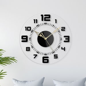 Wall Clock Round Unique Wall Clock With Numbers Living Room - Etsy