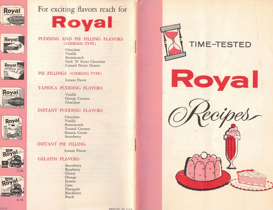 1960 Royal Brand Cook Book - Printable Cookbook - Vintage Cookbook ...