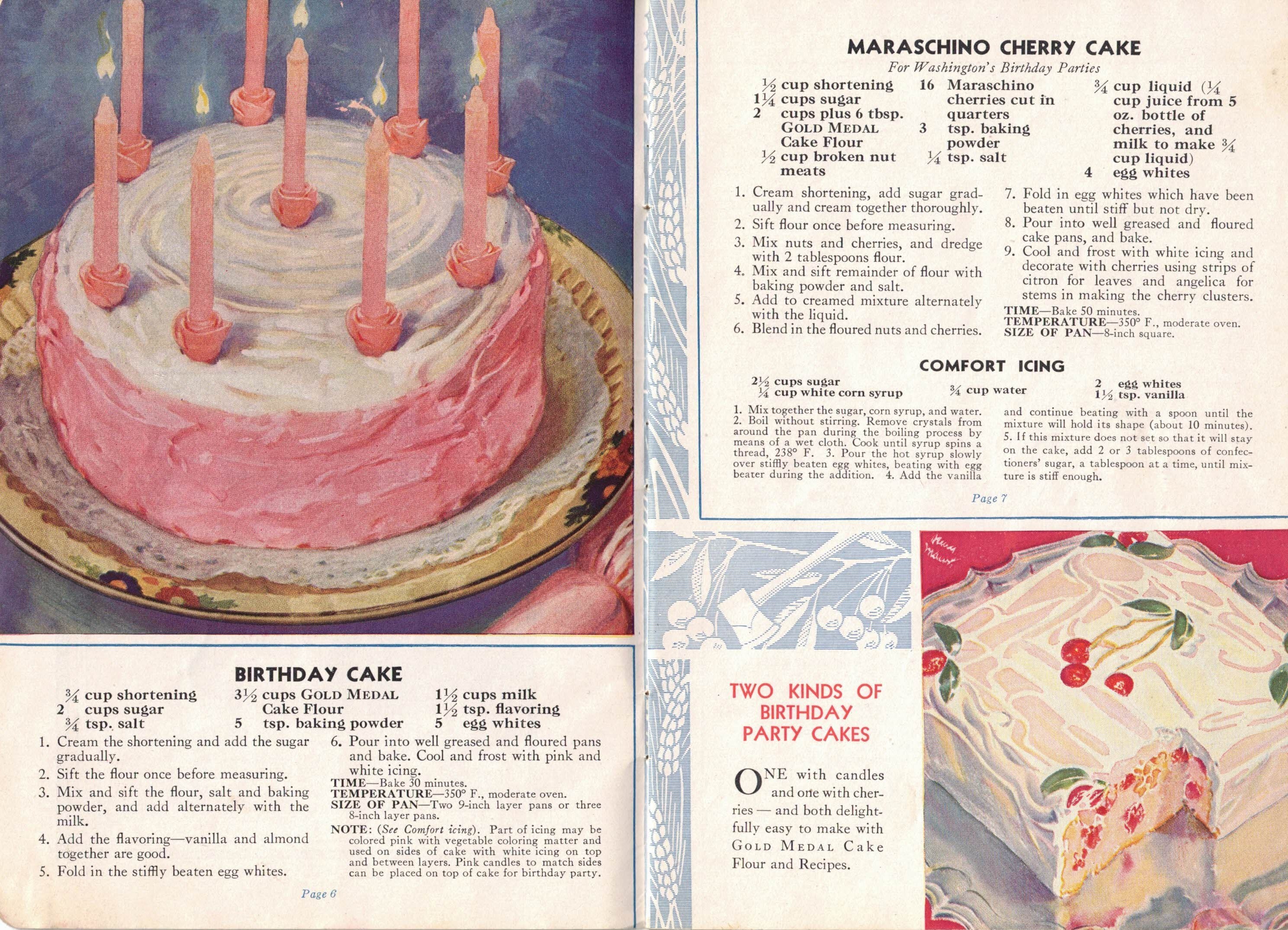 1931 New Party Cakes for All Occasions Cook Book Printable Cookbook ...