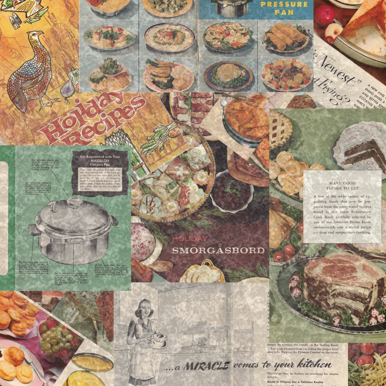 Vintage Cookbook Ephemera Pack Over 100 Vintage Pages Junk - Etsy