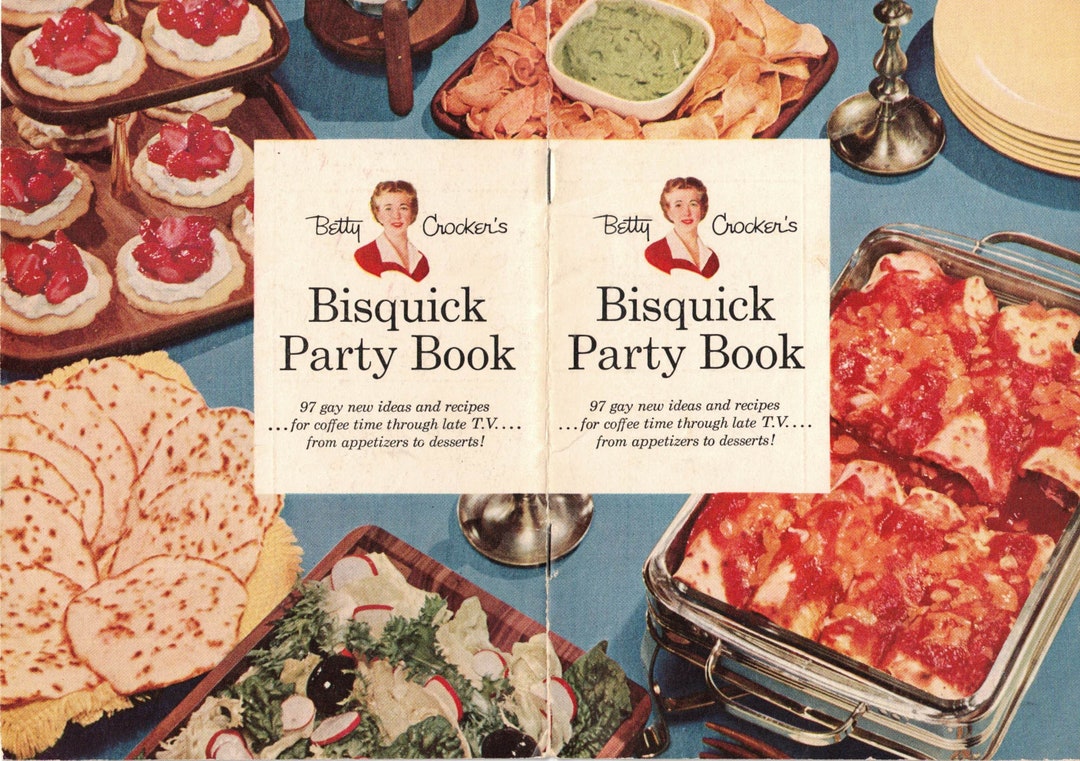 1957 Betty Crocker Bisquick Party Book - Printable Cookbook - Vintage ...