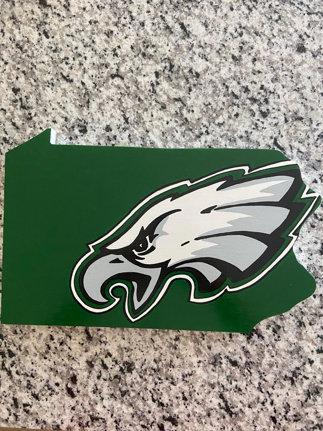 Hand Painted Philadelphia Eagles Wooden Sign - Pennsylvania Shape - Etsy