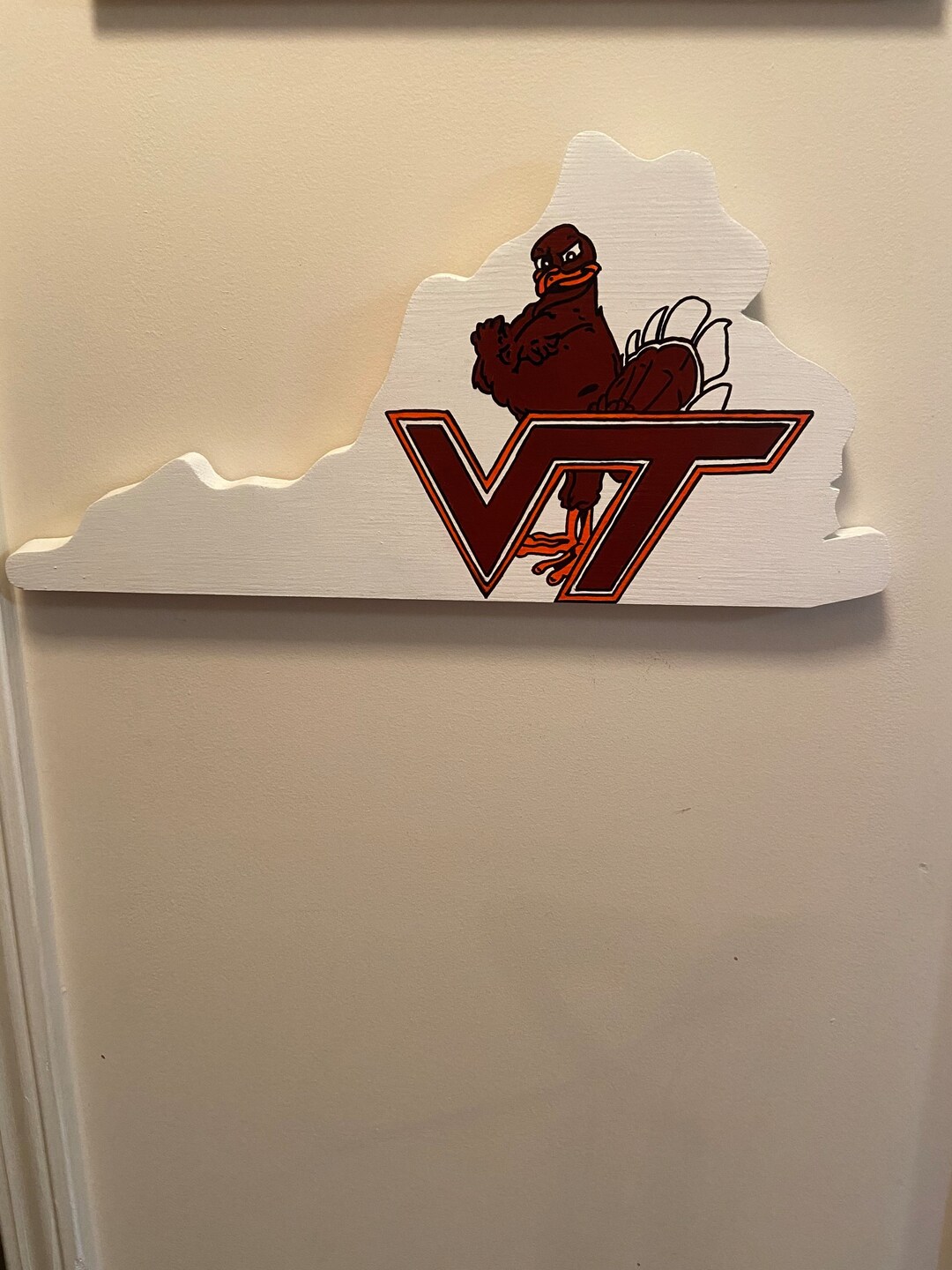 Virginia Tech Wooden Cut Out Sign. 17 X 8 Hand Painted - Etsy