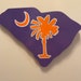 LSU Hand Painted Wooden Sign, Cut Into the Shape of Louisiana. - Etsy
