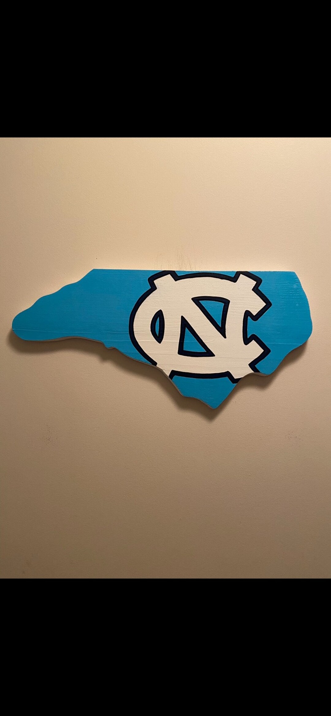 UNC . Tar Heels - Cut Out Wall Sign- Handpainted , Comes With Hook for ...