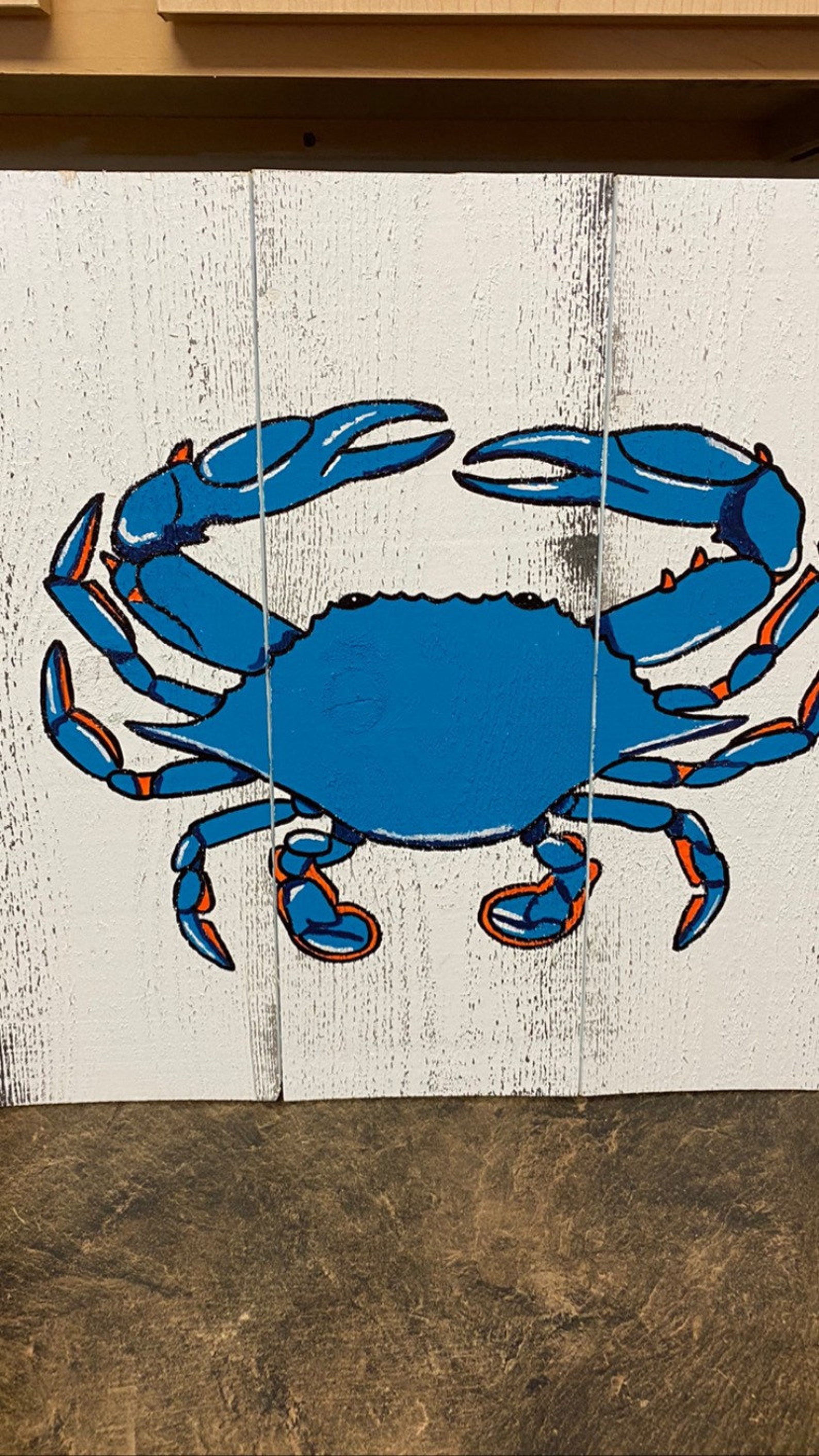 Blue Crab Handpainted Wooden Sign - Etsy