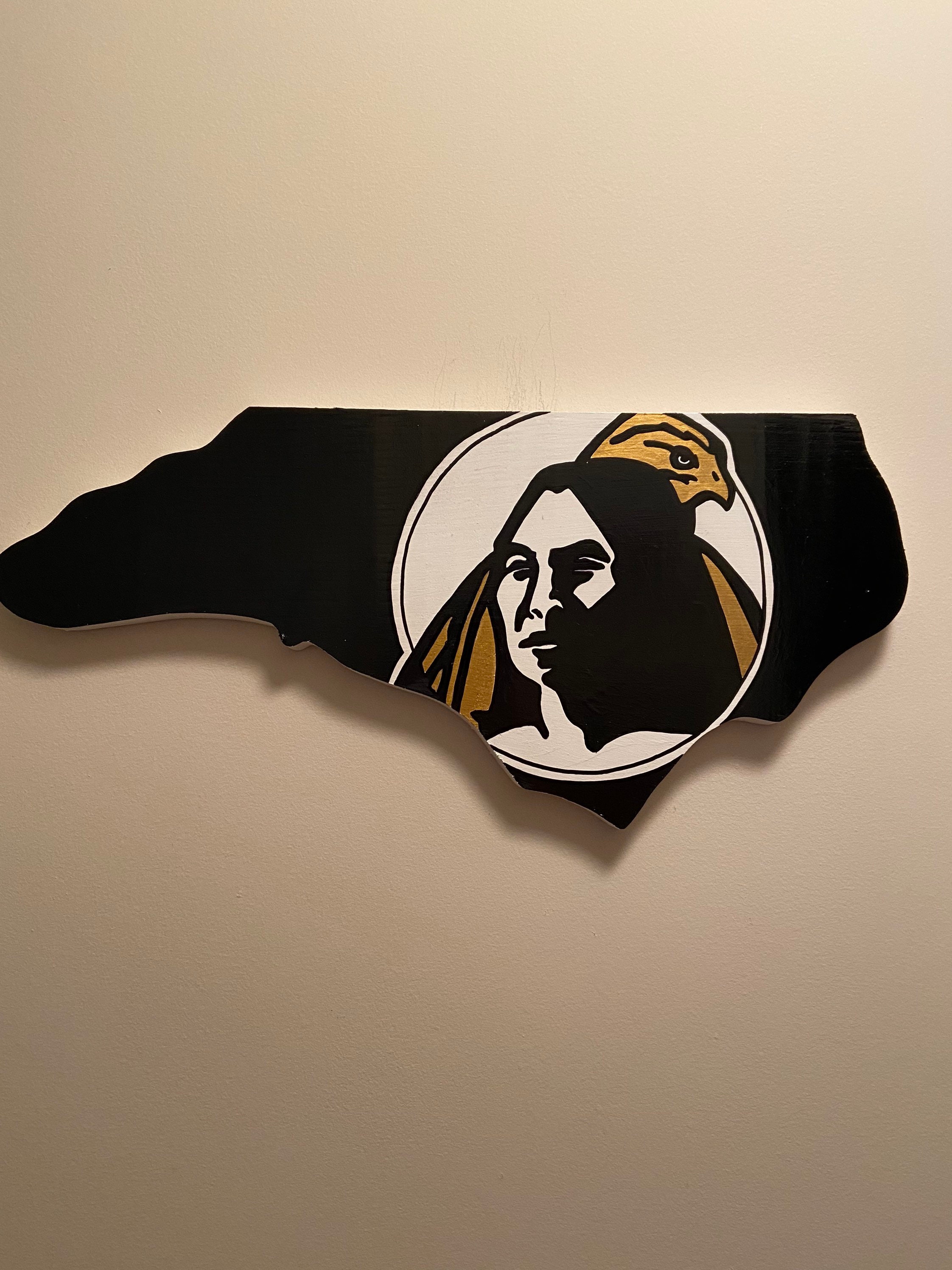 Hand Painted UNC Pembroke Wooden Sign - North Carolina Wall Decor - Etsy
