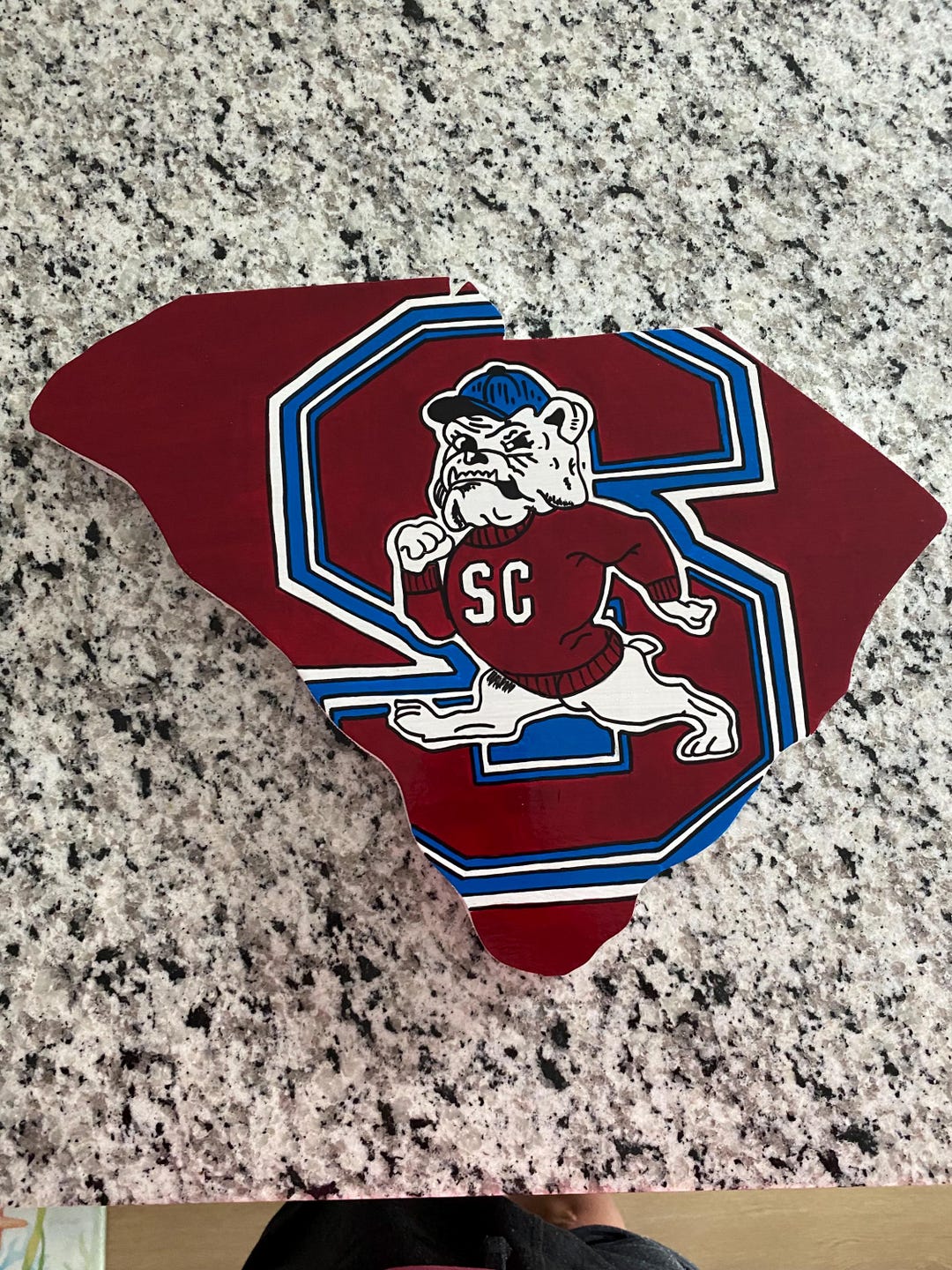 SC State Wooden Sign - Shape of South Carolina , Hand Painted. - Etsy