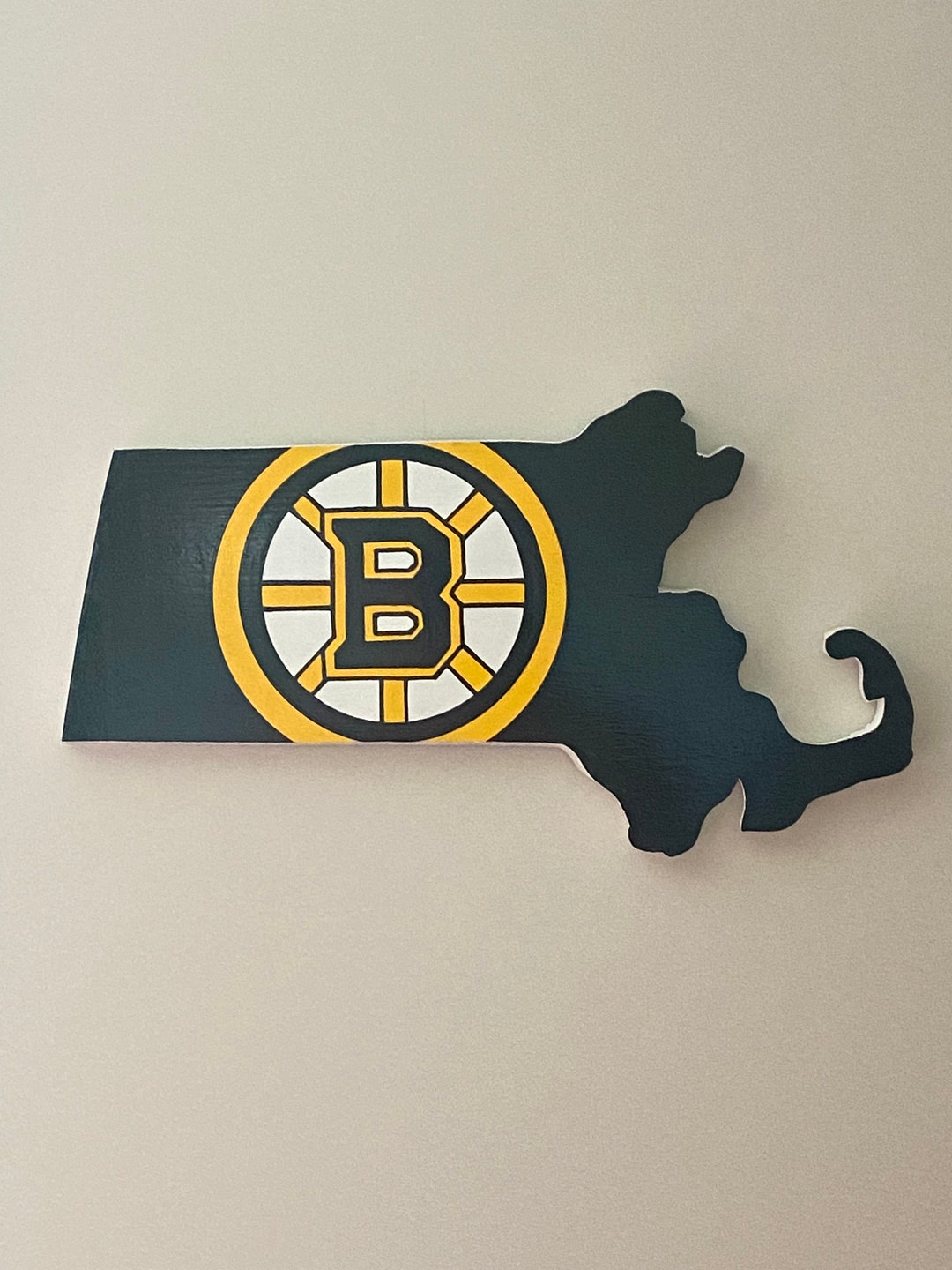 Boston Bruins - Hand Painted Cut Out . Cut Out in the Shape of ...
