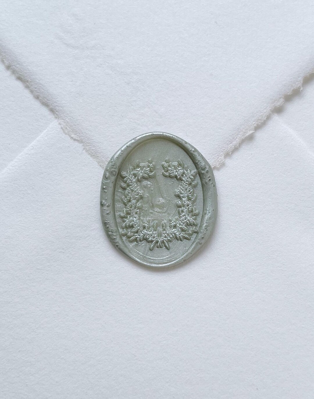 Botanical Crest Oval Self Adhesive Wax Seals | Invitation Wax Seal ...