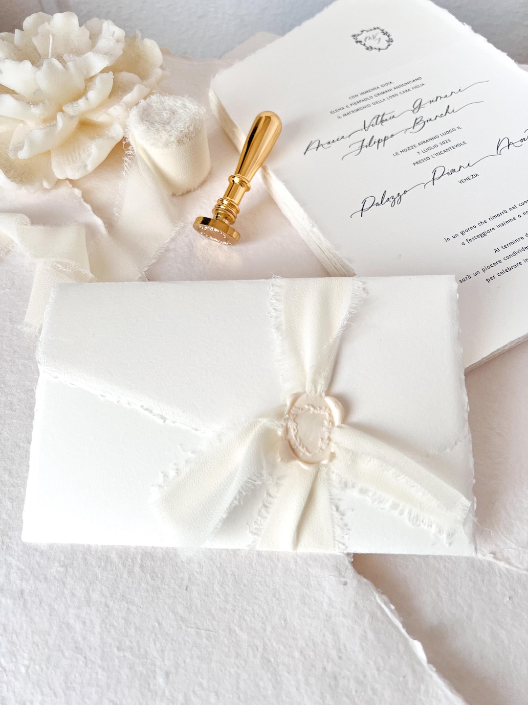 Elegant Wedding Invitation, Luxury Paper Wedding Invite, Timeless ...