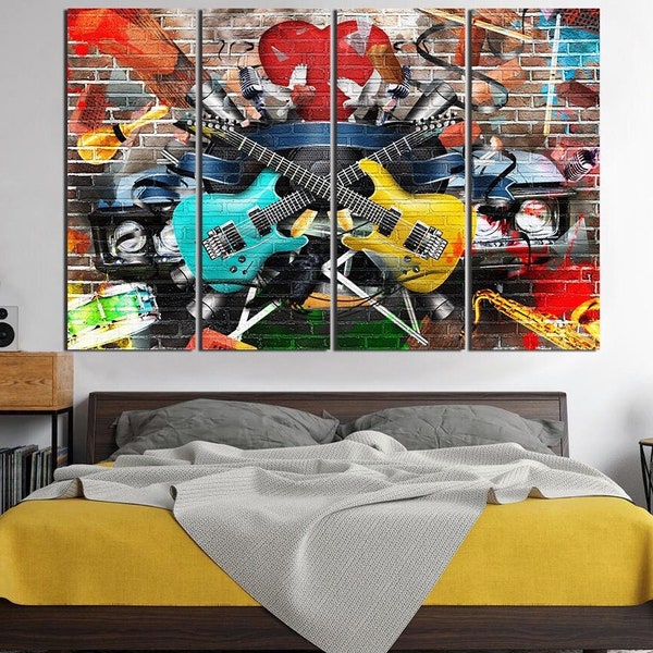 Guitar Pop Art - Etsy