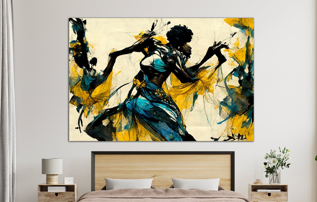 Dance African Canvas Wall Art Maximalist Decor African American Art ...