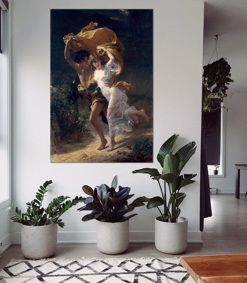 Love Greek Mythology Daphnis and Chloe Canvas Wall Art Antique Above ...