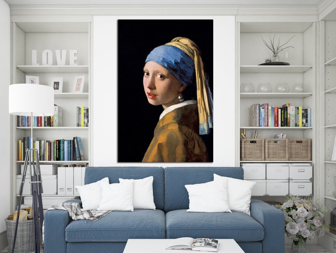 Girl With Pearl Earring Johannes Vermeer Reproduction Canvas Wall Art ...