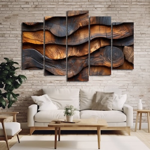 Old Rustic Wood Canvas Wall Art Print Boho Decor Minimalist Wall Art ...