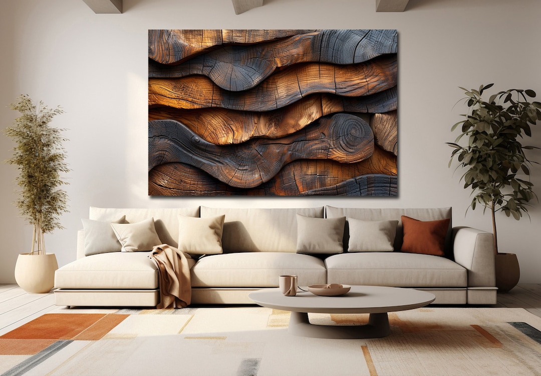 Old Rustic Wood Canvas Wall Art Print Boho Decor Minimalist Wall Art AI ...