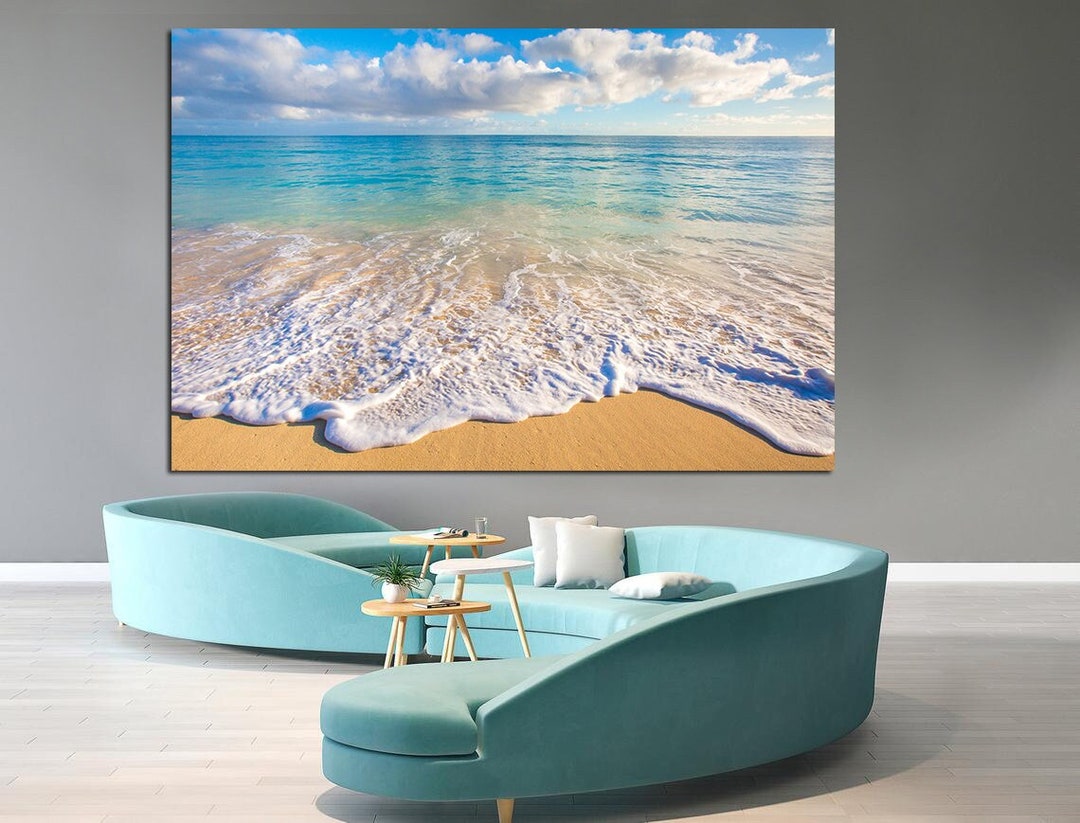 Blue Ocean Canvas Wall Art Nautical Decor Beach Wall Art Canvas Print ...