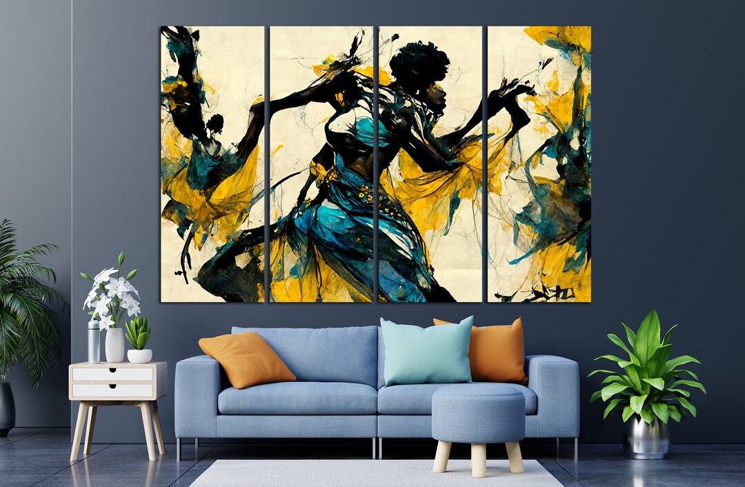 African Art Wall Decor Dance African American Wall Art Psychedelic Art Colorful Wall Art African ...