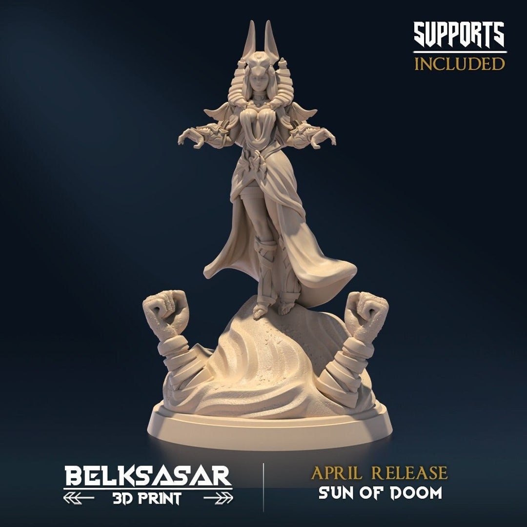 Doom Sun Priestess Pinup DND Miniatures Dungeons and Dragons Figure RPG ...