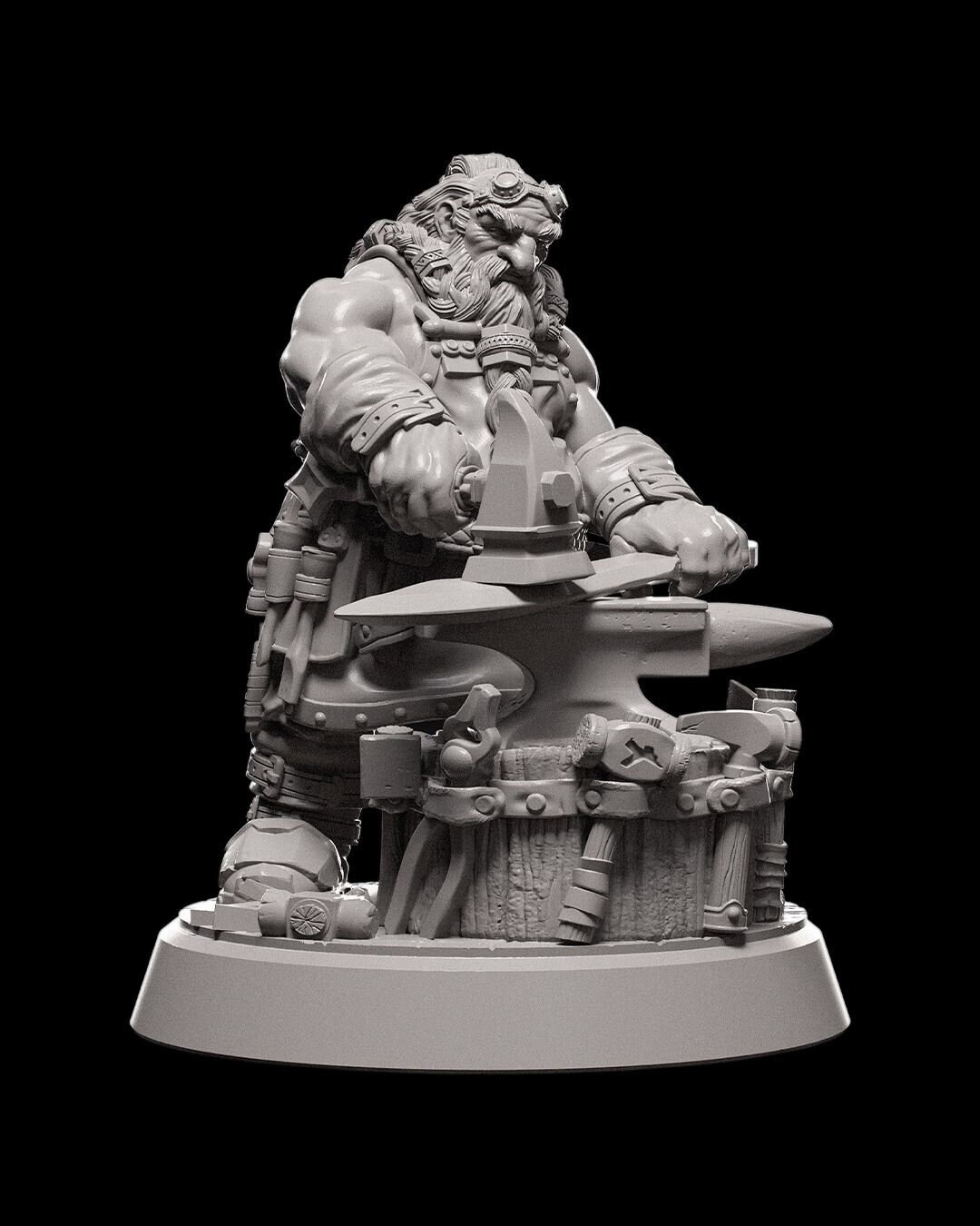 Dwarven Blacksmith 3D Resin Print Great for Dnd RPG Tabletop Gaming ...