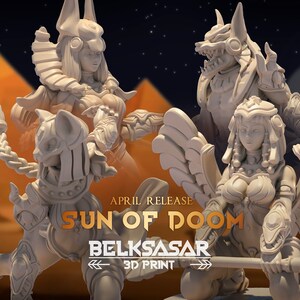 Doom Sun Priestess Pinup DND Miniatures Dungeons and Dragons Figure RPG ...