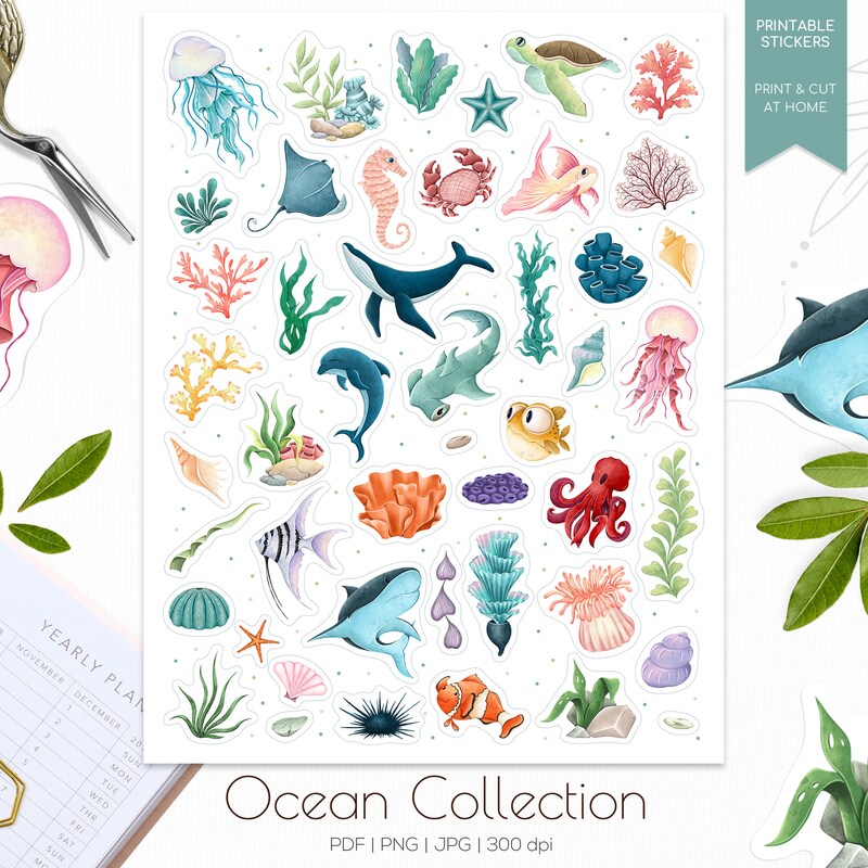 Ocean Stickers - Etsy