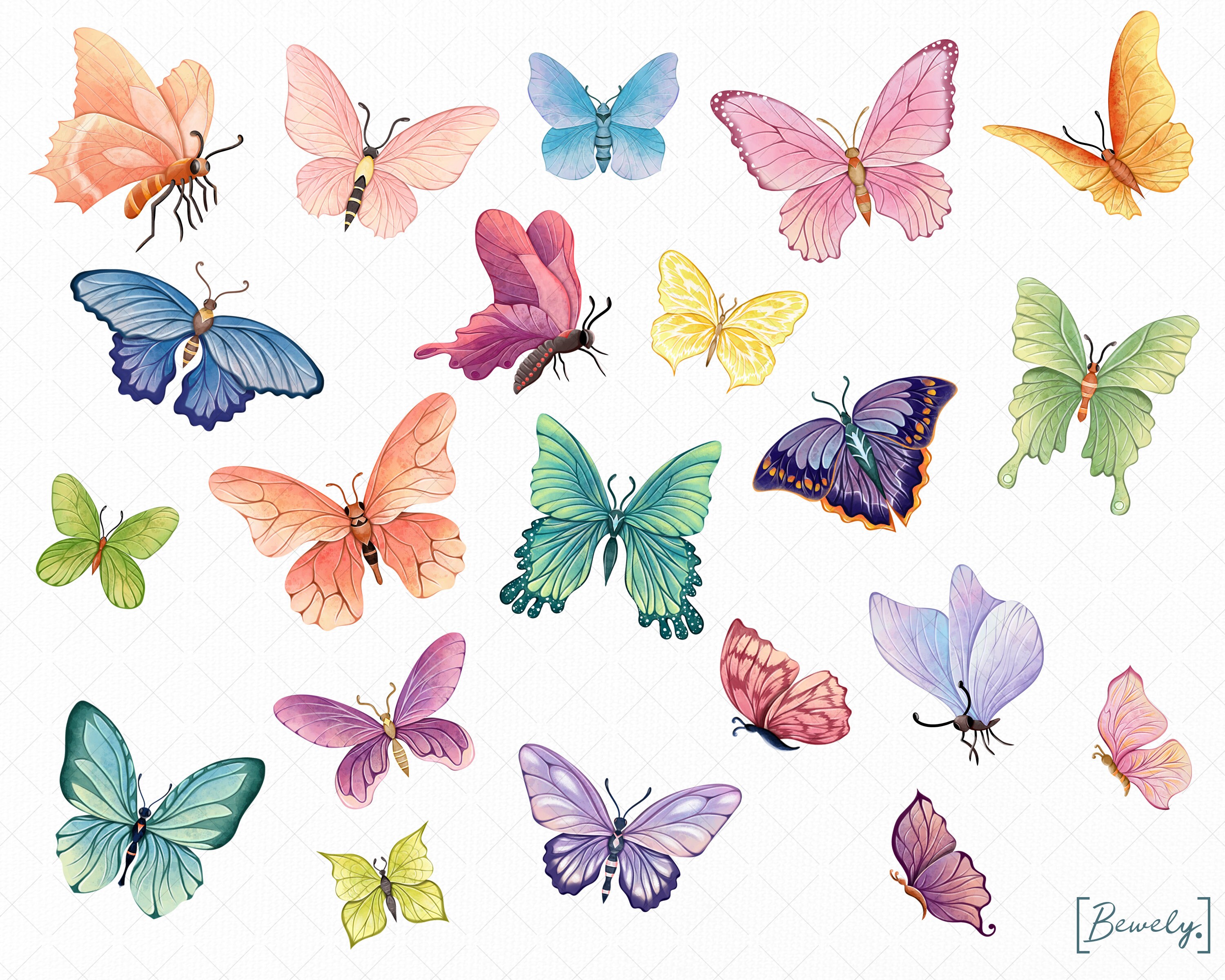 Butterfly Goodnotes Stickers Cute Butterfly Digital Planner - Etsy