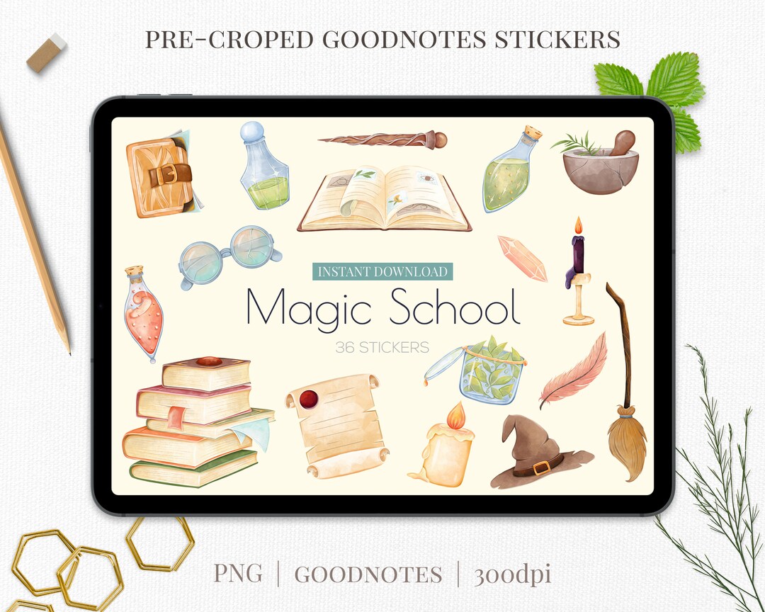 Magic School Goodnotes Stickers | Cute Witch and Wizard Planner ...
