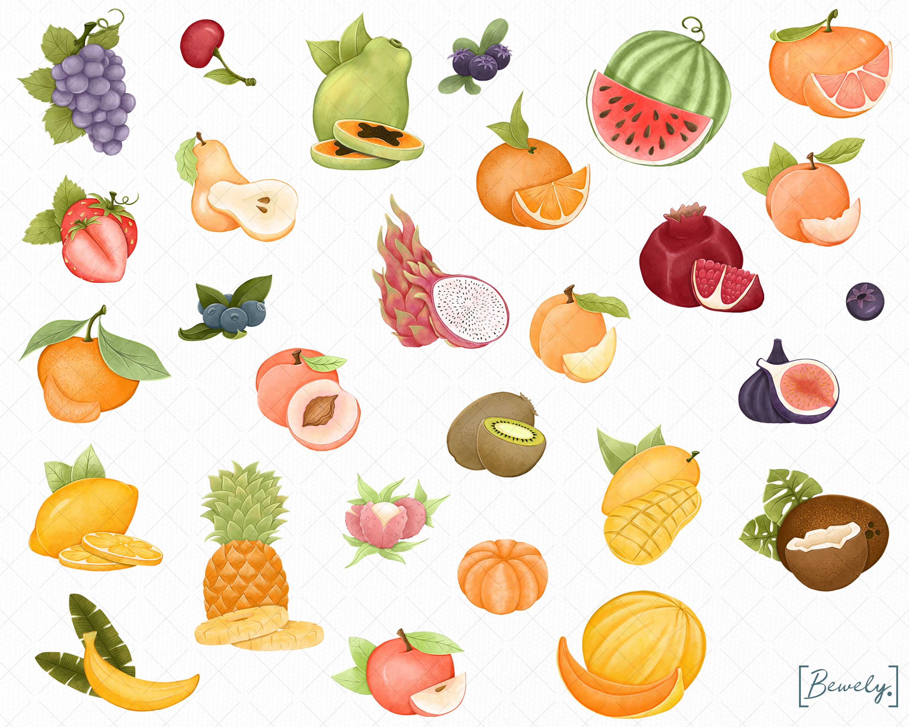 Exotic Fruit Sticker Sheet Printable Healthy Food Planner - Etsy