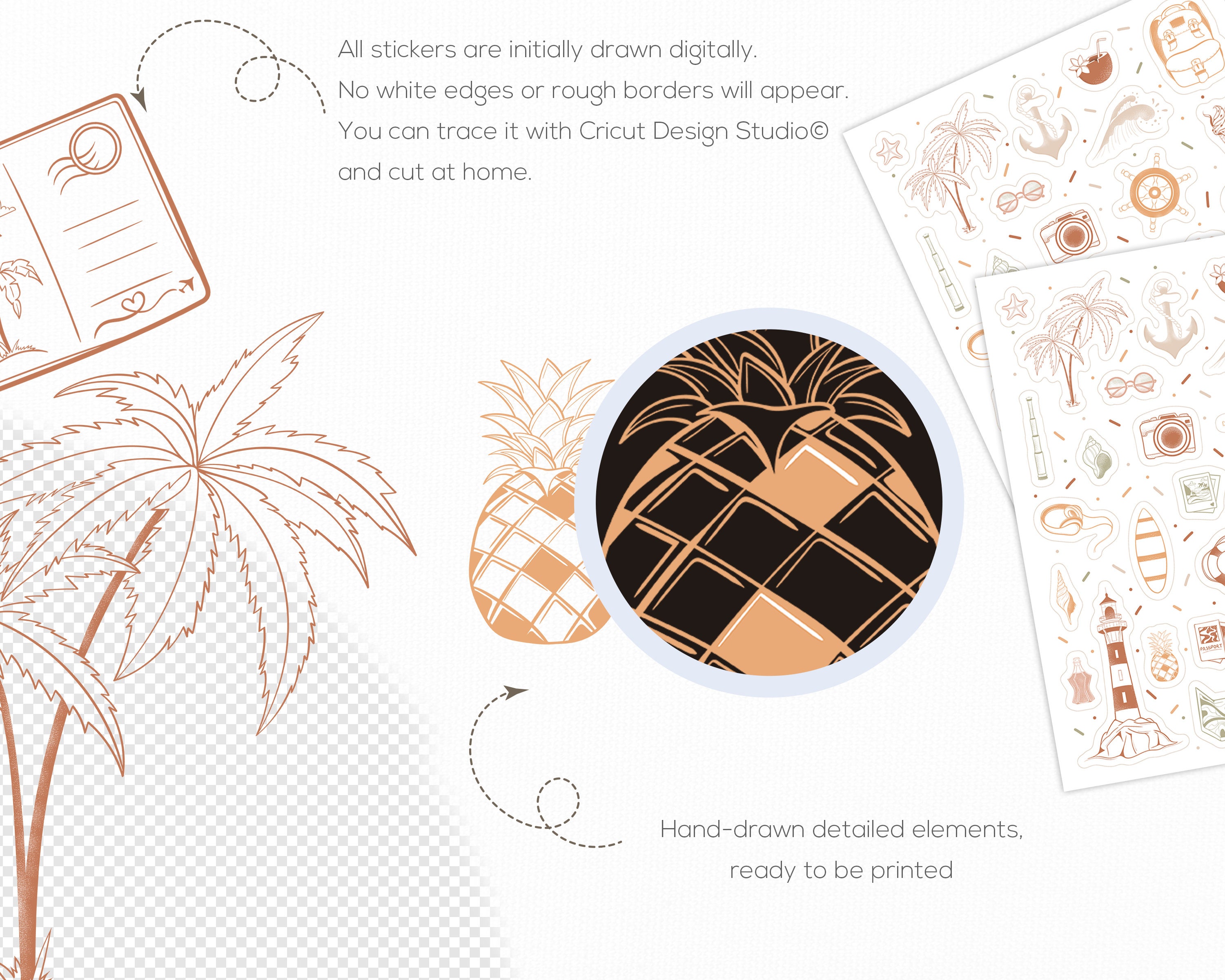 Travel Sticker Sheet Summer Travel Planner Stickers Bullet - Etsy