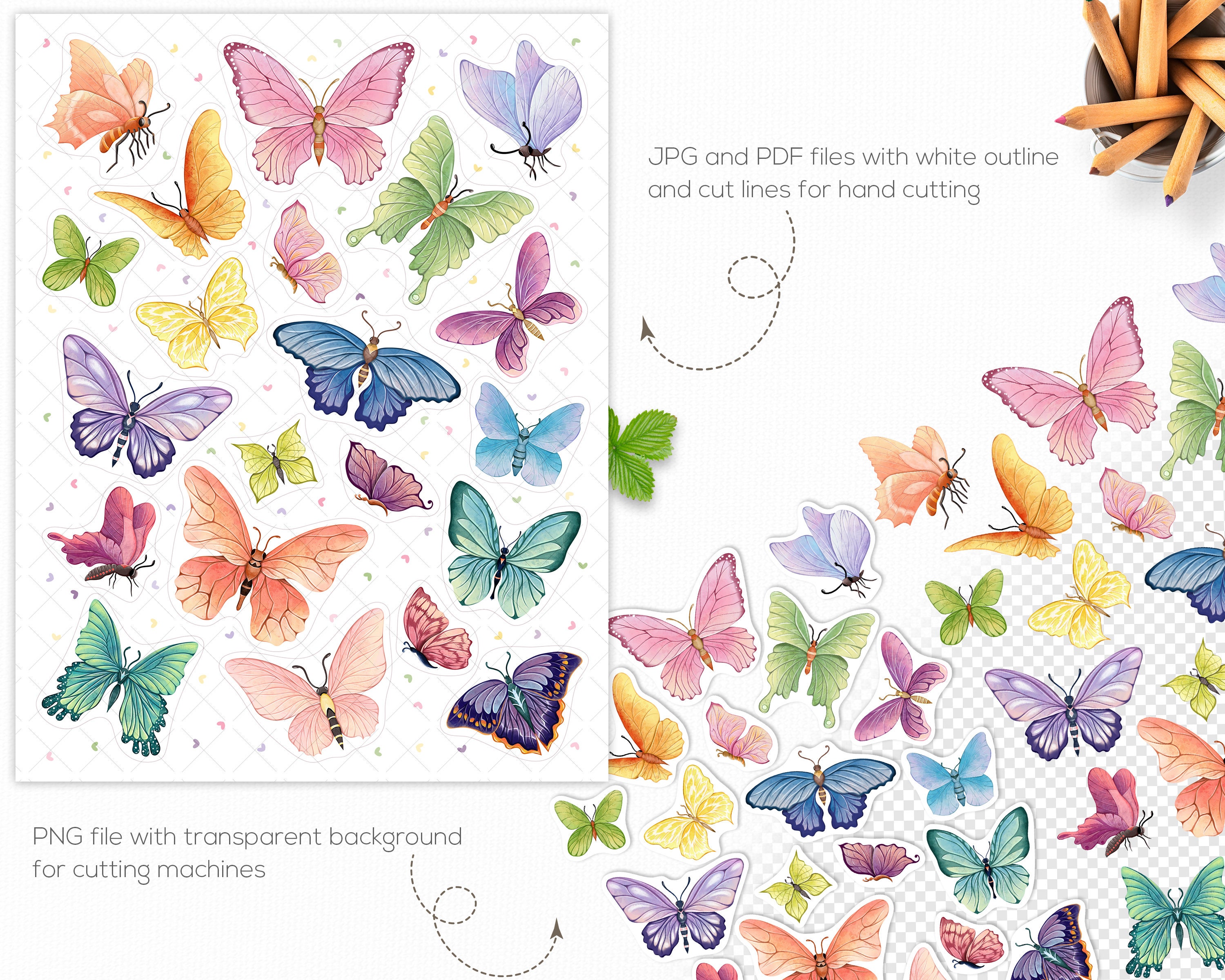 Butterfly Printable Sticker Sheet Butterfly Planner Stickers - Etsy