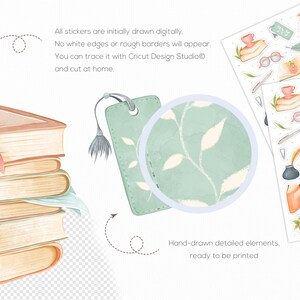 Books Sticker Sheet | Education Planner Stickers | Bullet Journal ...