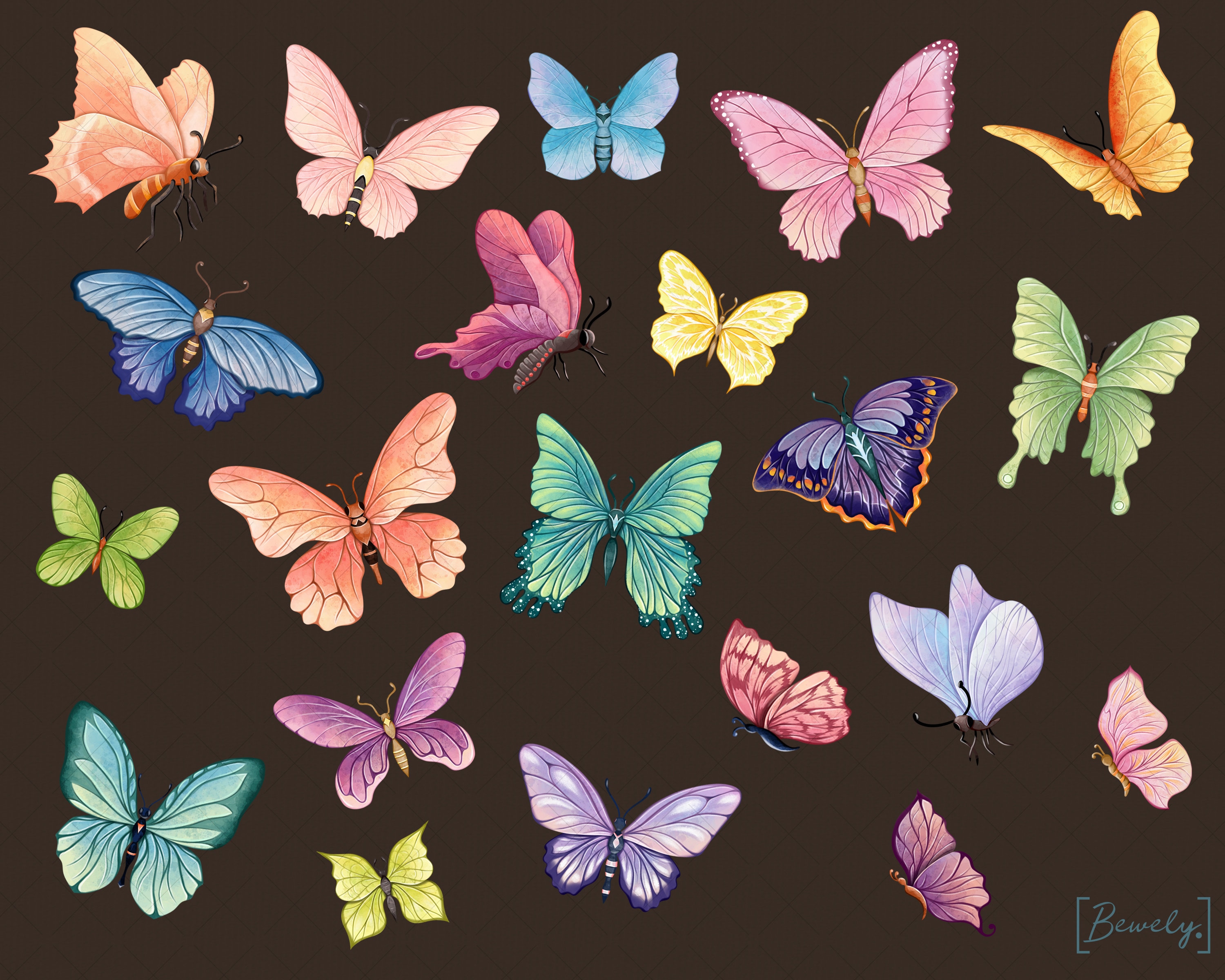 Butterfly Goodnotes Stickers Cute Butterfly Digital Planner - Etsy