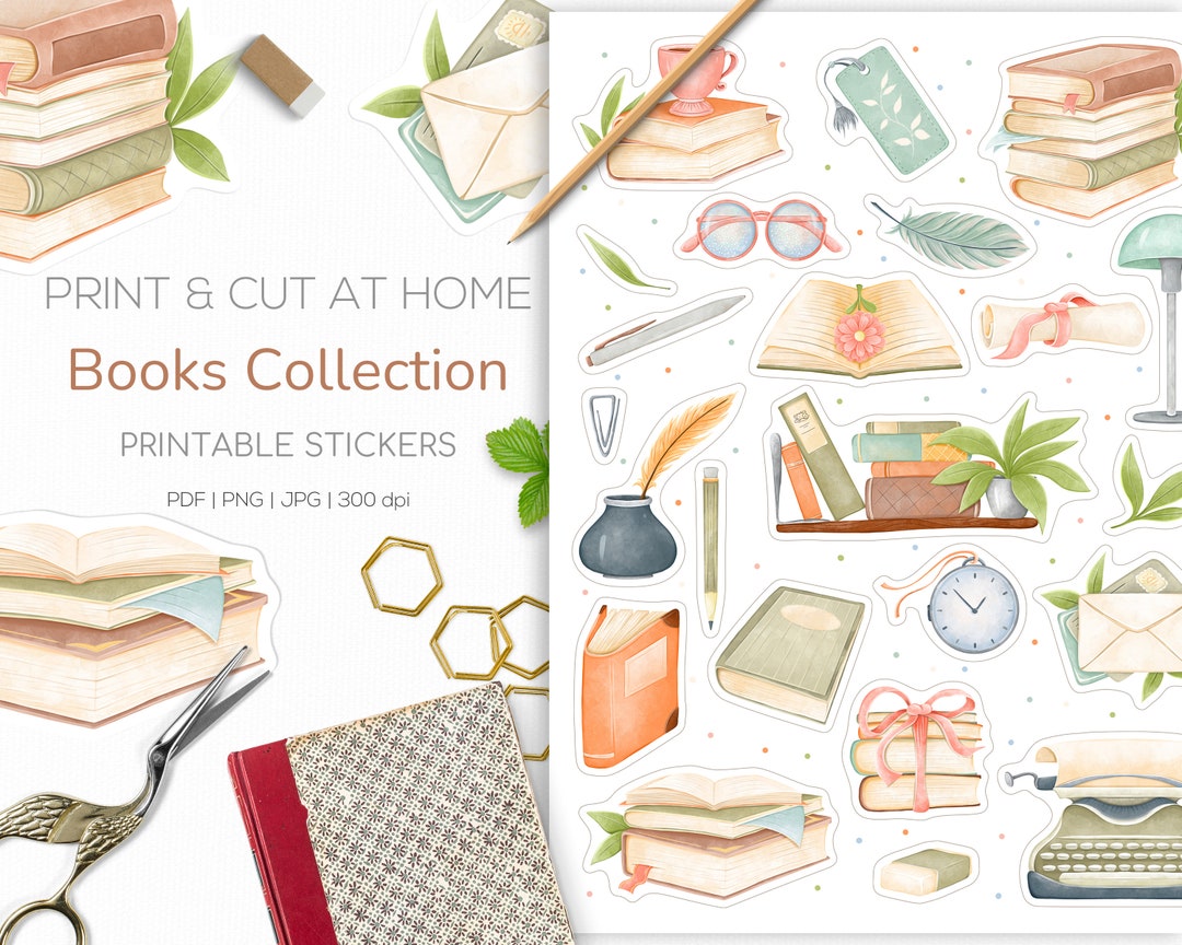 Books Sticker Sheet Education Planner Stickers Bullet Journal Sticker ...