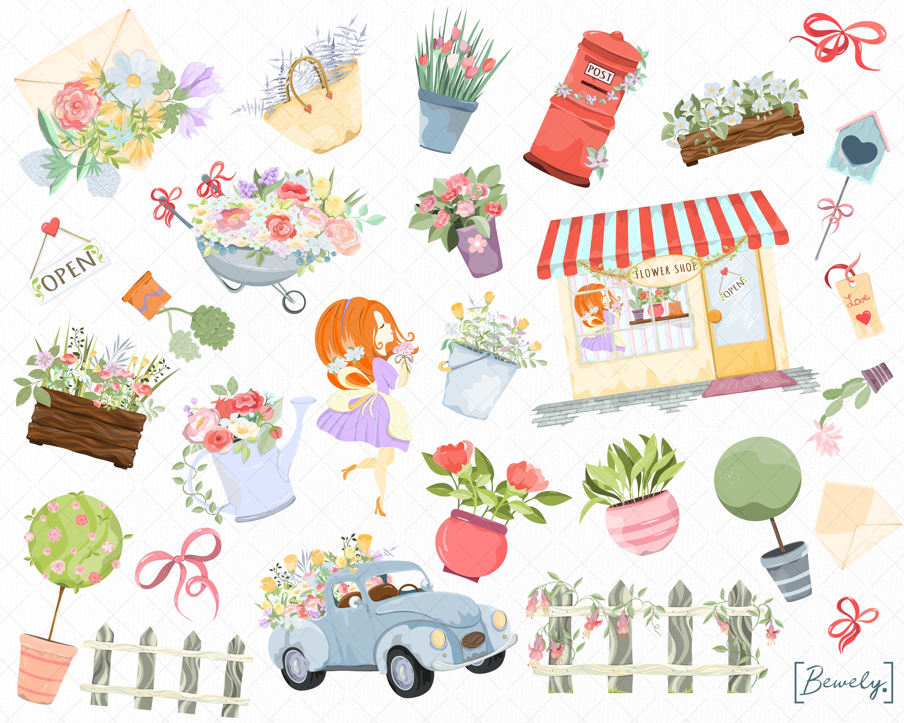 Flower Market Sticker Sheet Cute Floral Planner Stickers | Etsy