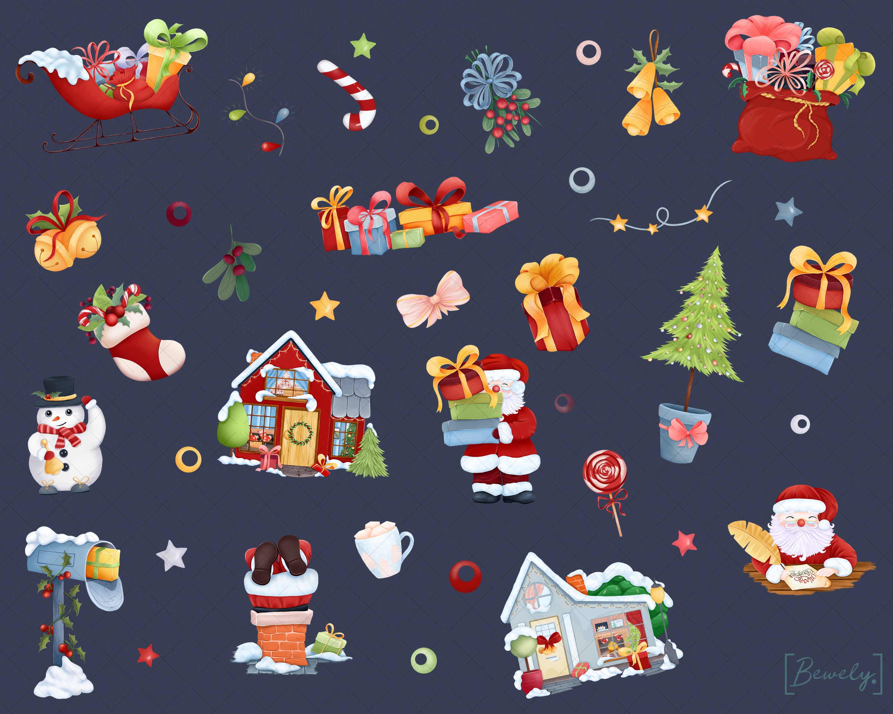 Christmas Sticker Sheet Holiday Planner Stickers Bullet Journal ...