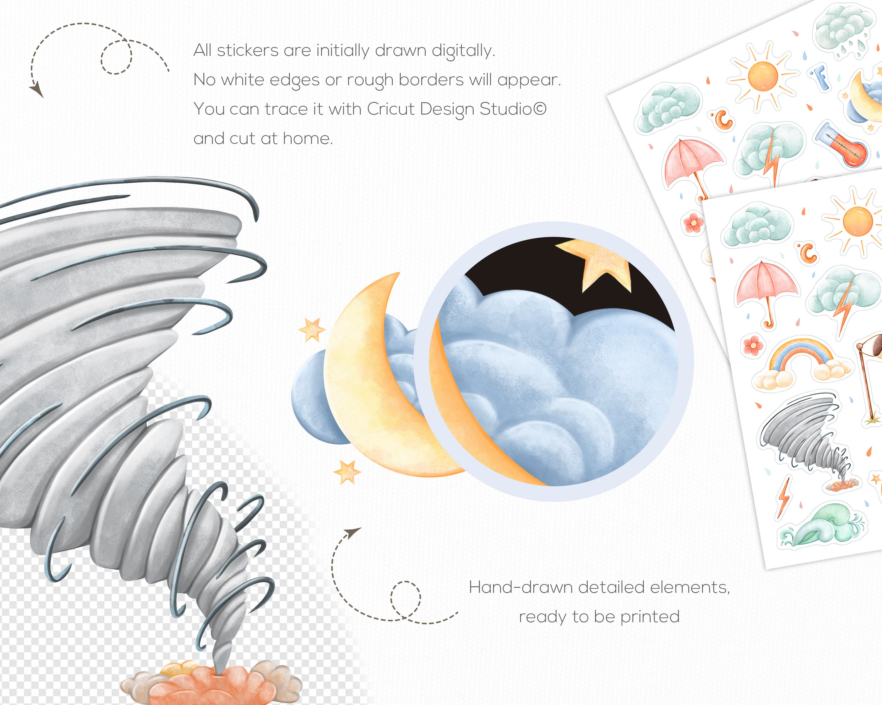 Weather Sticker Sheet Weather Planner Stickers Bullet - Etsy