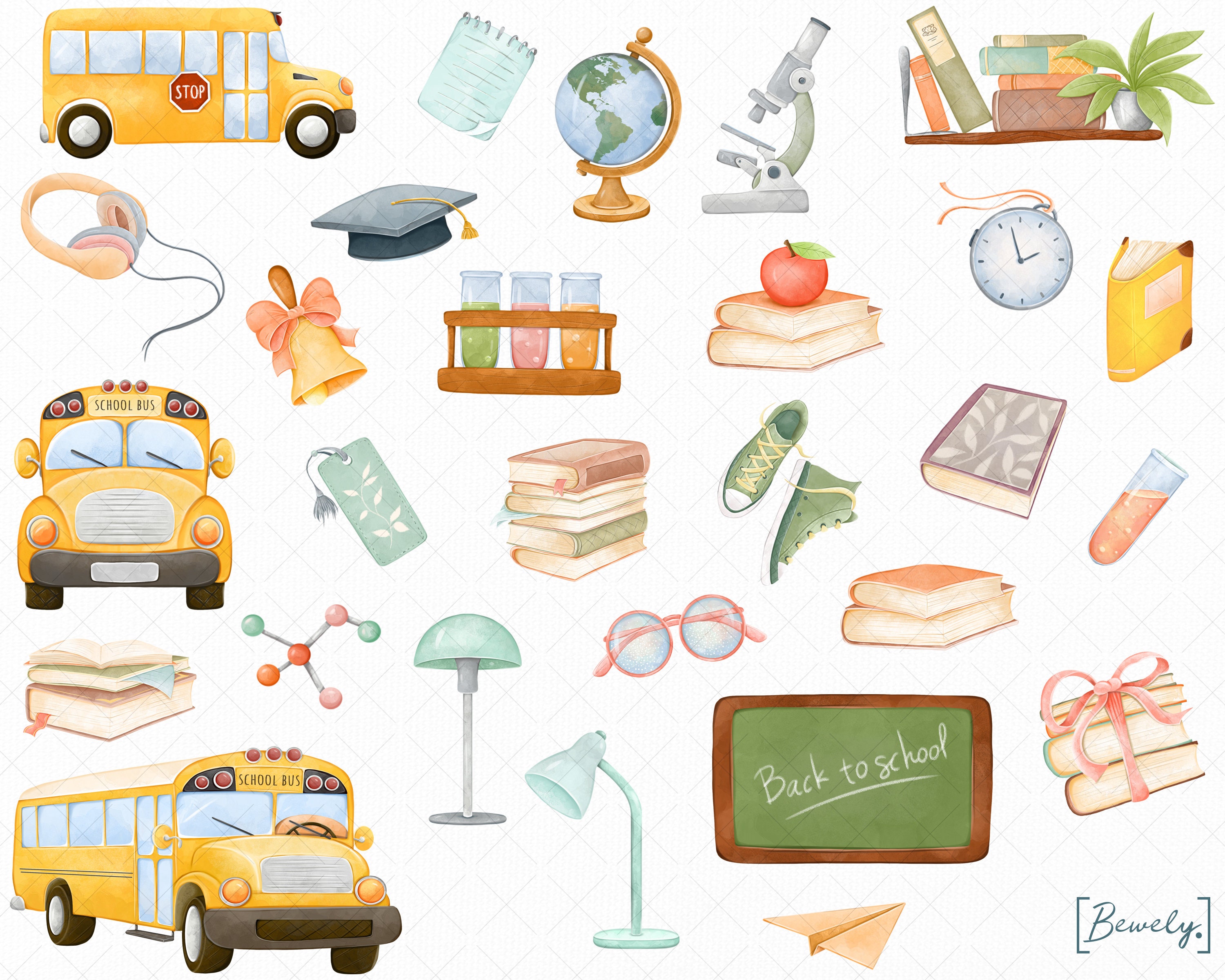 School Goodnotes Stickers Cute Education Planner Stickers Pre-cropped ...