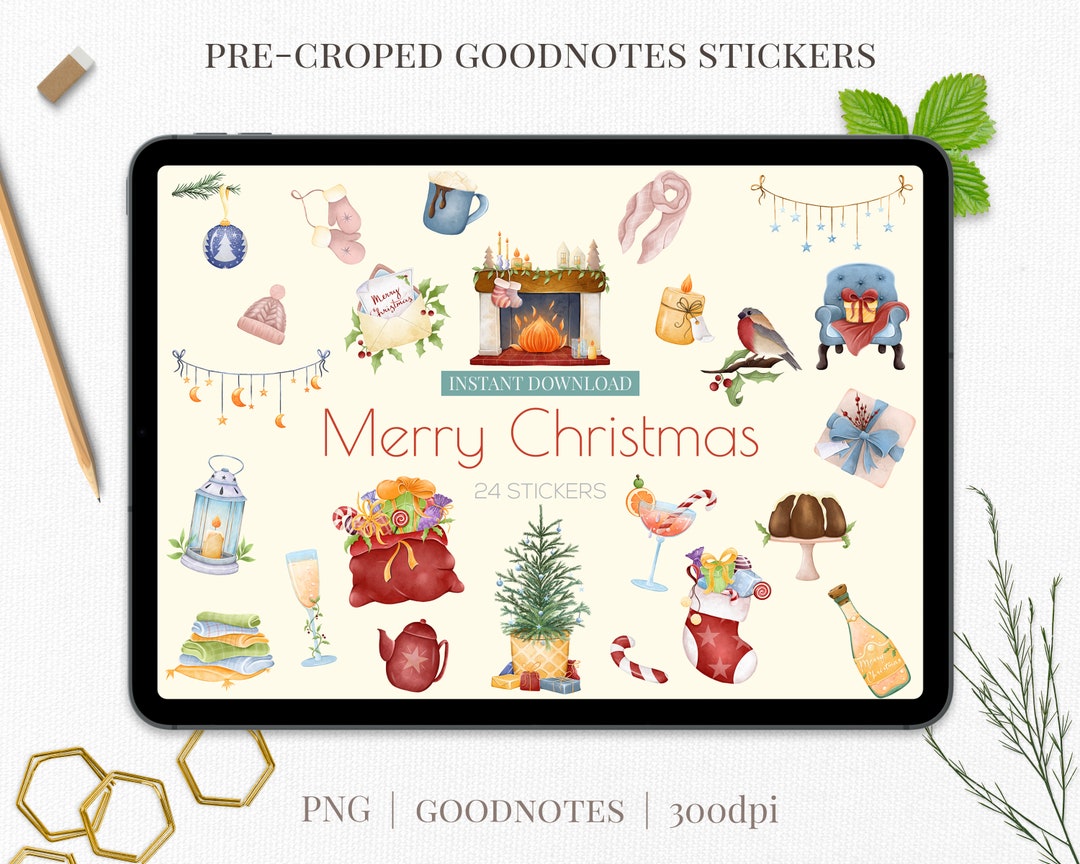 Christmas Goodnotes Stickers Cute Christmas Digital Planner Stickers ...