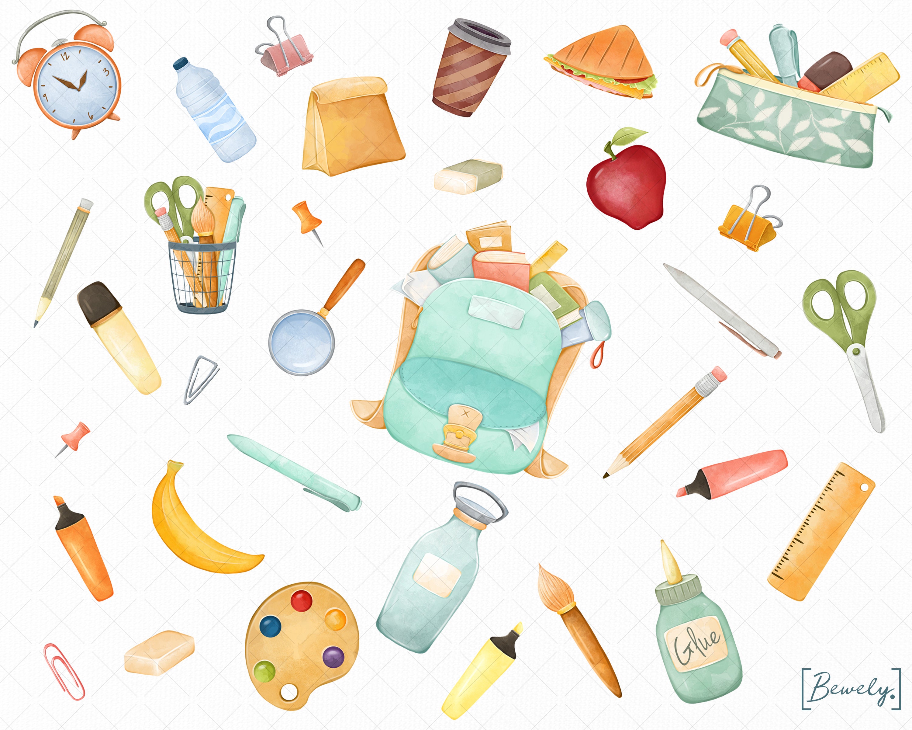 School Goodnotes Stickers Cute Education Planner Stickers Pre-cropped ...