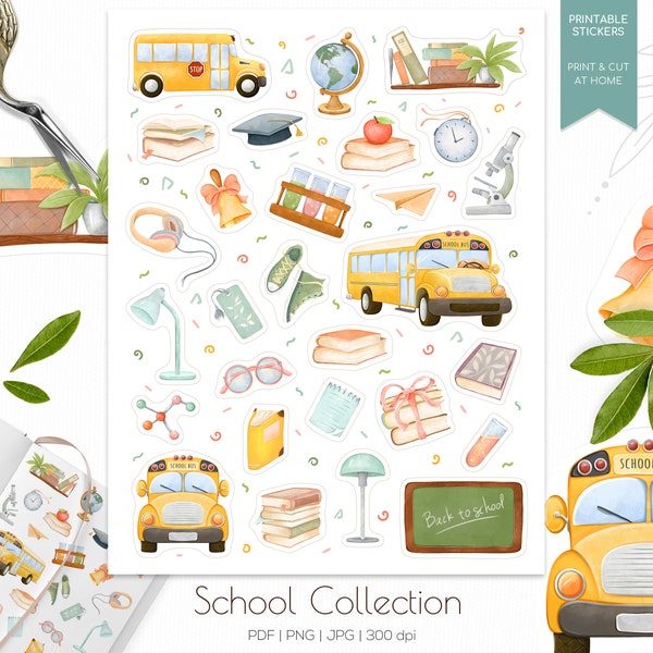 School Sticker Sheet - Etsy