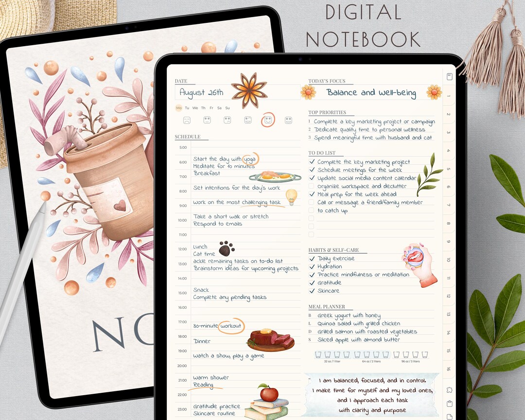 Digital Notebook for Goodnotes Notability Noteshelf XODO | Portrait ...