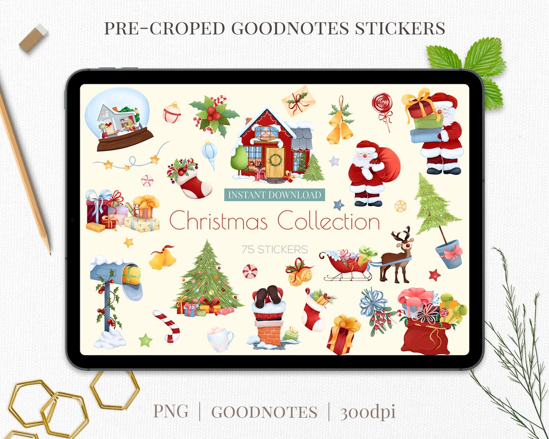 Christmas Goodnotes Stickers Cute Christmas Digital Planner Stickers ...