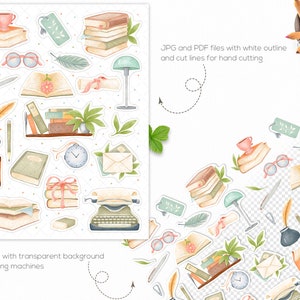Books Sticker Sheet | Education Planner Stickers | Bullet Journal ...