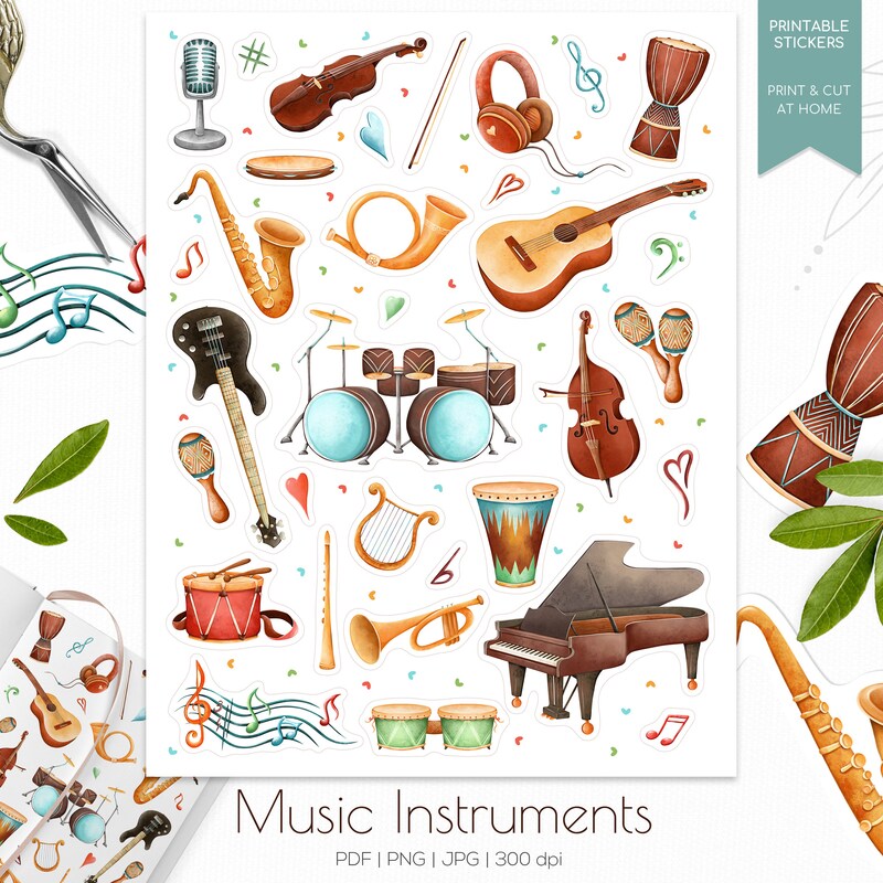 Music Stickers - Etsy